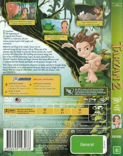 Tarzan 2 Dvd Cover Opening To Tarzan Ii Us Vhs 2005