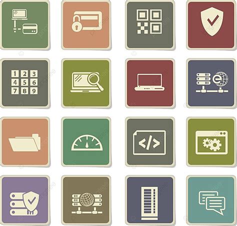 server icon set server download internet vector server download