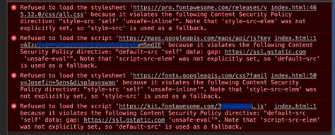 Font Awesome Blocked By Content Security Policy On Mobile Hybrid App