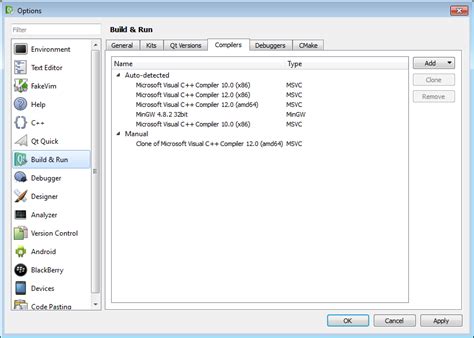 C Qt Creator In Windows How Do I Know Which Compiler Is Being Used Stack Overflow