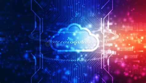 Cloud Computing Digital Cloud Computing Concept Background Cyber