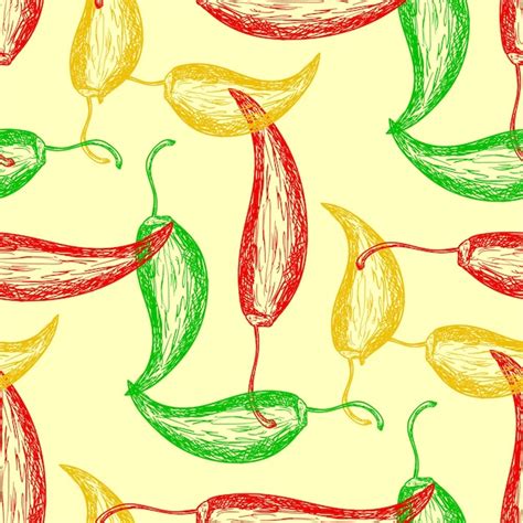 Premium Vector Peppers Seamless Pattern Premium Vector Peppers Seamless Pattern