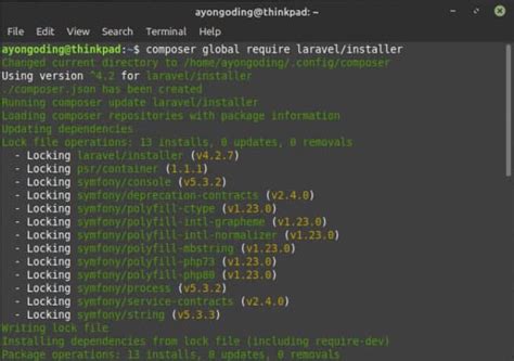 cara install laravel di linux mint ayo ngoding