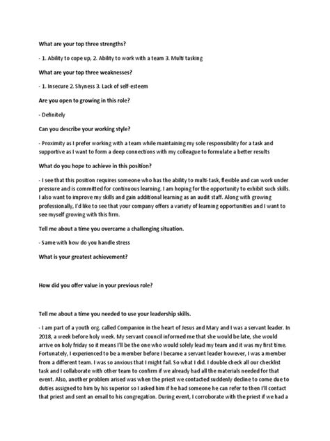 Audit Interview Pdf Audit Income