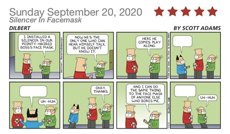 Dilbert Comics Begin Satirizing Face Masks · A Journal Of The Plague