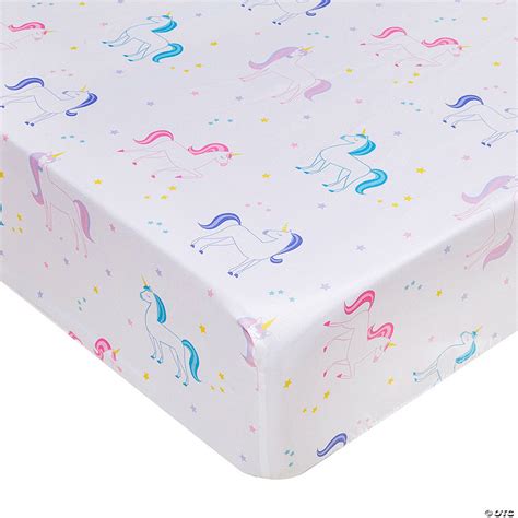 Unicorn Microfiber Fitted Crib Sheet Oriental Trading