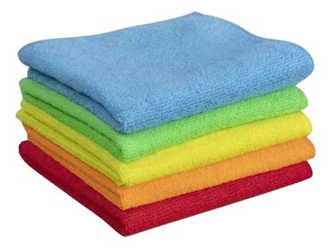 Trapos De Microfibra Multiusos 5 Pz 40x40cm Mercadolibre