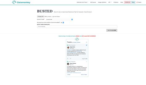 Datamonkey Org Web Browser Having Issues Displaying Trees And Further Downstream Analysis For