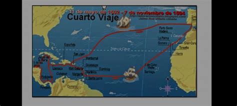 Mapa Cuarto Viaje De Cristóbal Colón Pdf