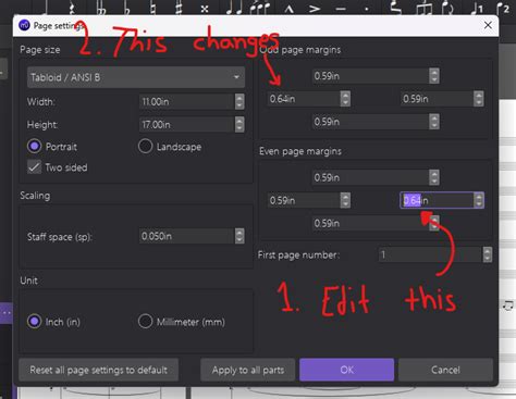Changing Page Margins In MS Change In One Setting Changes It In Another Urgent MuseScore