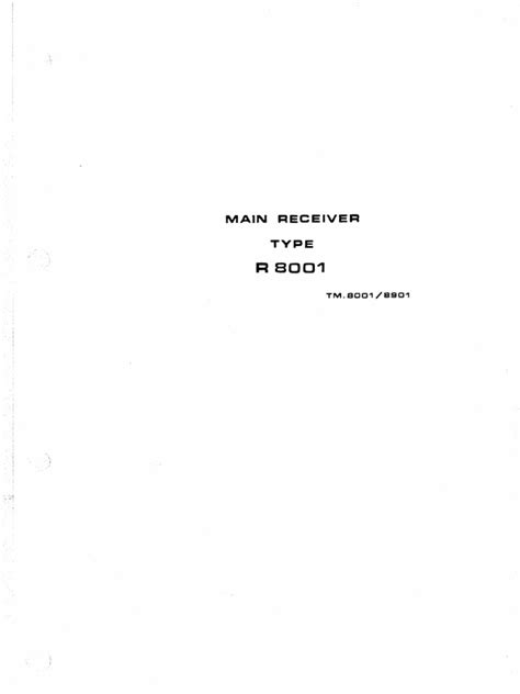 Main Receiver R8001 | PDF
