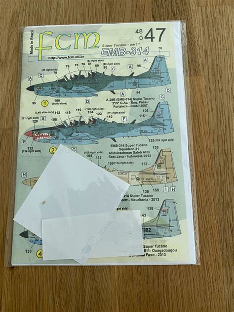 1 48 emb 314 super tucano part 1 decals gebraucht in mÜhledorf so für