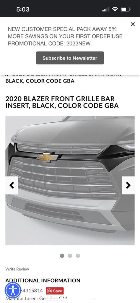 2020 Chevy Blazer Grill Bar Insert Install Cant Find Instructions