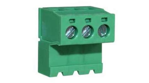 Rs Pro 5 08mm Pitch 3 Way Right Angle Pluggable Terminal Block