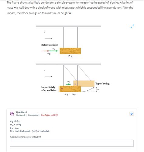 Solved The Figure Shows A Ballistic Pendulum A Simple