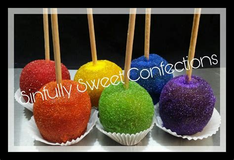 Rainbow Sugar Candy Apples