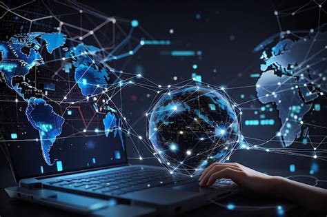 Premium Ai Image Technology Digital Data Network Connection And Cyber Security Concept