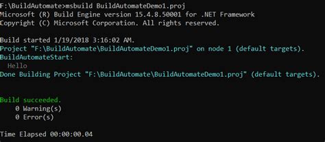 MSBuild Automation Strategy Inrtroduction