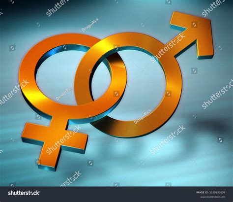 Interlinked Male Female Symbols Stock Illustration 2539193039
