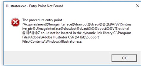 Solved Entry Point Not Found Adobe Support Community 9346786