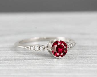 Lab Grown Ruby Ring Etsy