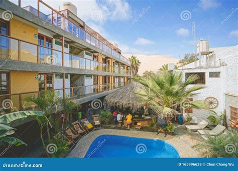 Huacachina Peru August 5th 2018 The Facilities Of A Hotel In The