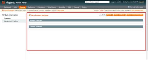 Php Magento New Product Attribute Not Show Any Option In Admin