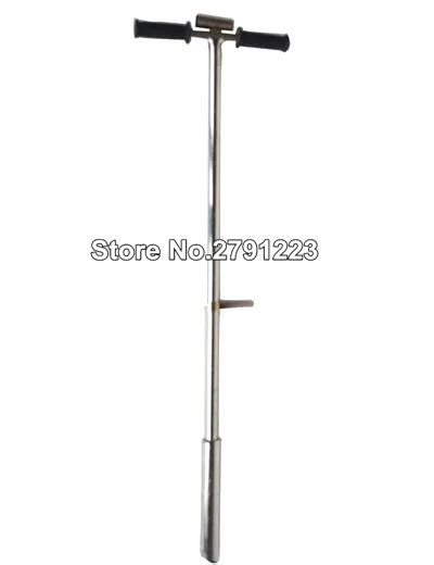 토양 샘플러 프로브 40 인치 스테인레스 스틸 관형 T 핸들 스타일 골프 필드 샘플링 잔디 유지 보수 도구종자감염기