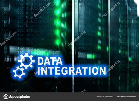 Data Integration Information Technology Concept Server Room Background