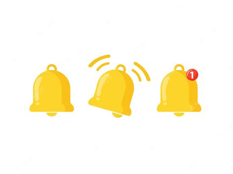 Premium Vector Vector Notification Bell Icon Set