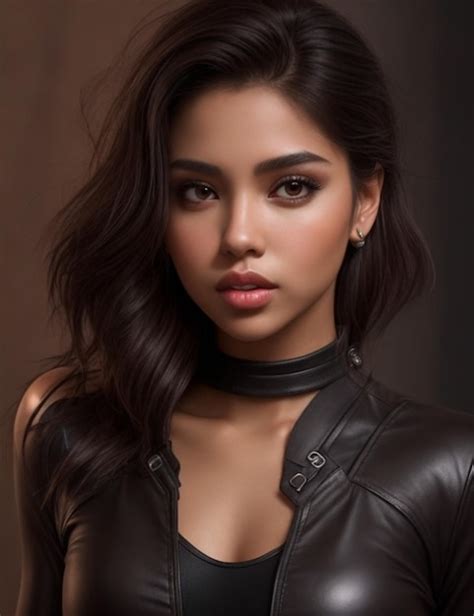 Hermosa Morena Modelo Foto Premium