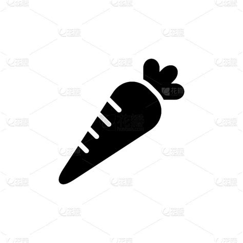 胡萝卜图标设计矢量模板插图符号和符号eps 10在白色背景素材 花瓣网