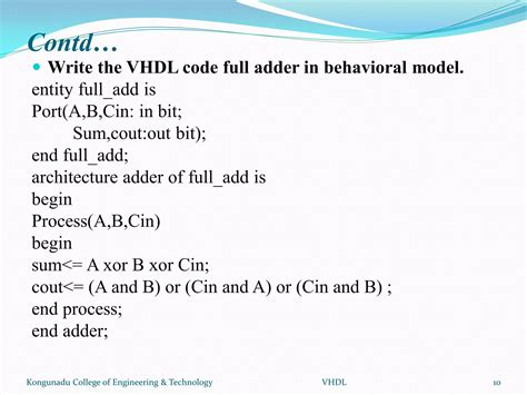 vhdl behavioral programs structure of vhdl pdf