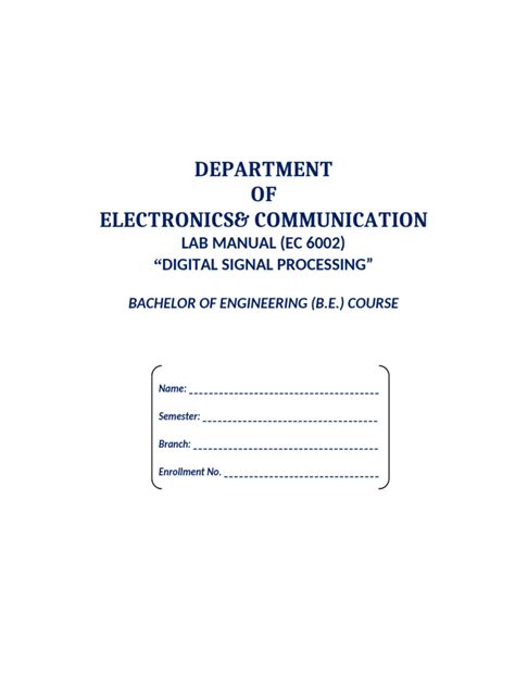 Ec 604 Antennas And Wave Propagation Lab Manual Pdf Antenna Radio Telecommunications