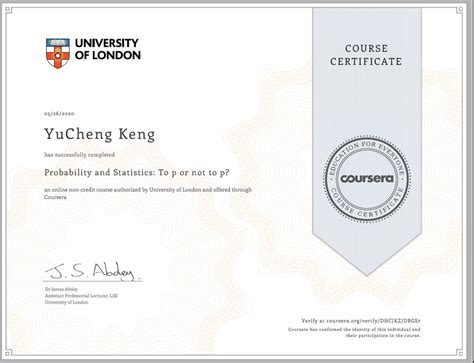 yu cheng keng on linkedin coursera statistics analyst dataanalysis