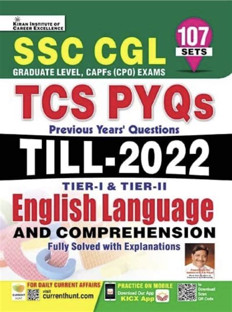 Kiran Ssc Cgl Tcs Pyqs Till 2022 Tier 1 And Tier 2 English Language And Comprehension Solved
