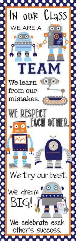 Robot Classroom Decor X Large Banner In Our Class Robot Classroom