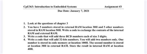 Solved Assignment CpE Introduction To Embedded Chegg Com