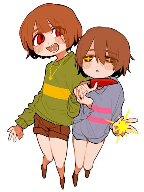Frisk And Chara Undertale Drawn By Tadeno Danbooru