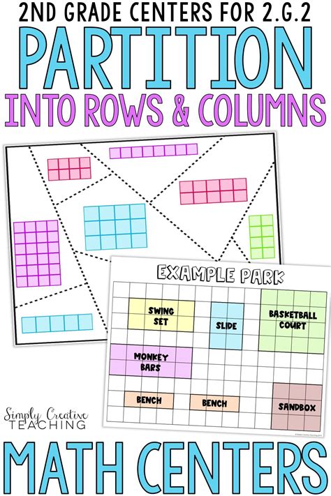 Rows Columns Activities Math Centers For 2 G 2 Math Centers 2nd Grade