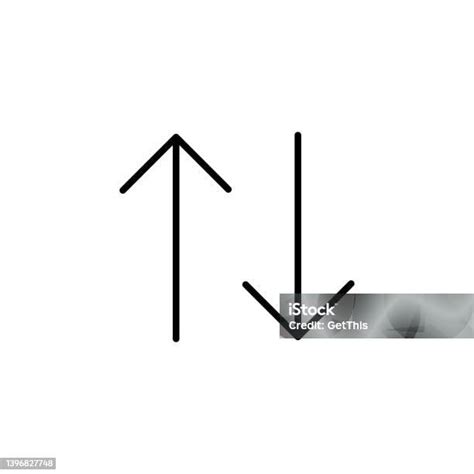 Sort Arrows Icon Black Line Sorting By Category Default New Ascending