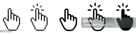 computer mouse click cursor pointer cursor cursors icons click set