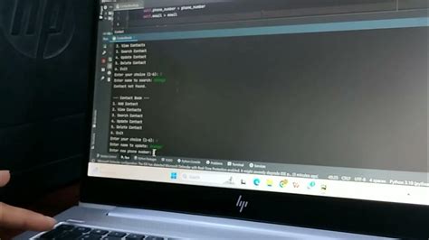 Contact Book Projectpython Youtube