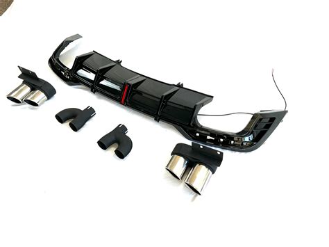 Rear Diffuser With Exhaust Tips For Audi A5 2020 2022 Rs5 Style