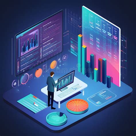 Isometric Characters Design Businessman Working Generated Ai Stock