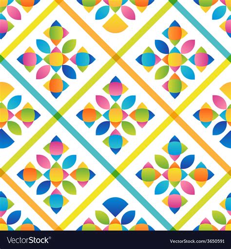 Abstract Flat Colorful Seamless Pattern Royalty Free Vector