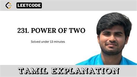 Power Of Two Leetcode 231 Tamil Explanation Karthi Stucks At Code