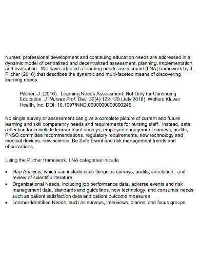 Free 10 Educational Needs Assessment Samples Special Technology