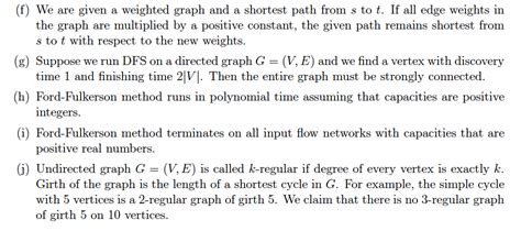 Solved F We Are Given A Weighted Graph And A Shortest Path Chegg