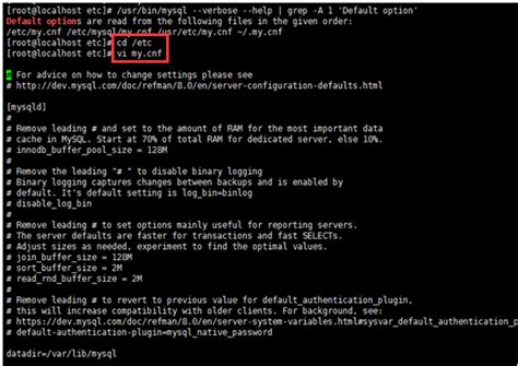 Linux中修改MySql配置文件 景 博客园